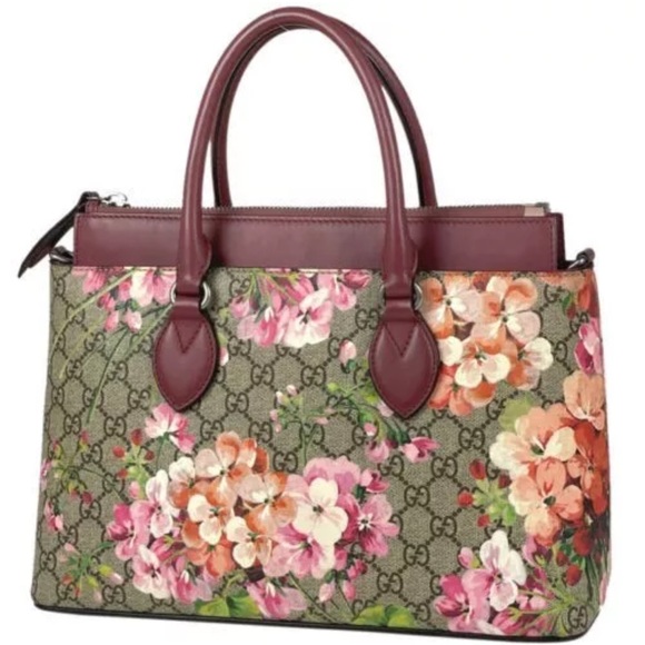 Gucci | Bags | Gucci Bloom Gg Logo Two Way Flora Crossbody Shoulder Bag ...